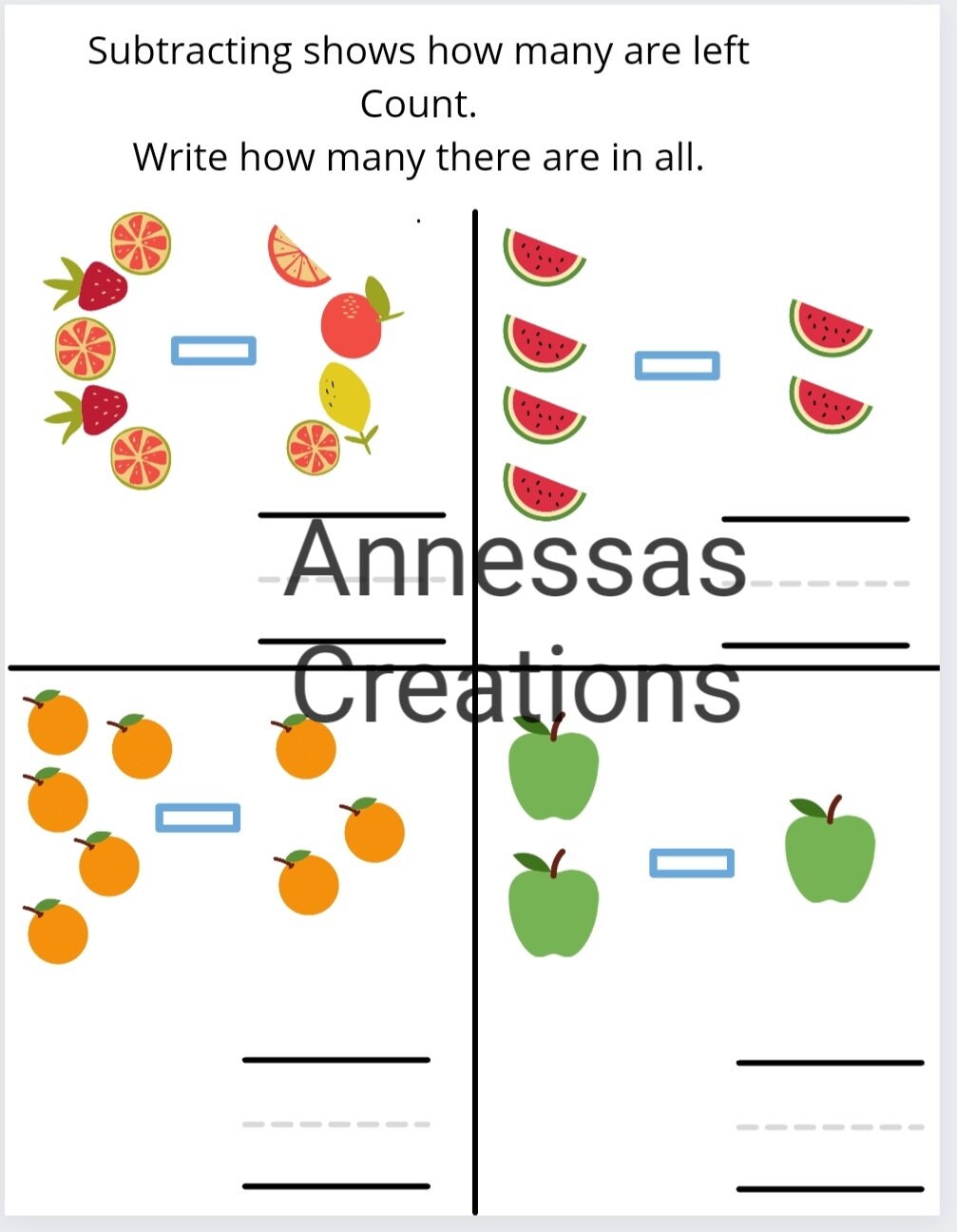 Kindergarten Subtraction, Subtraction, Math Worksheets, Distance ...