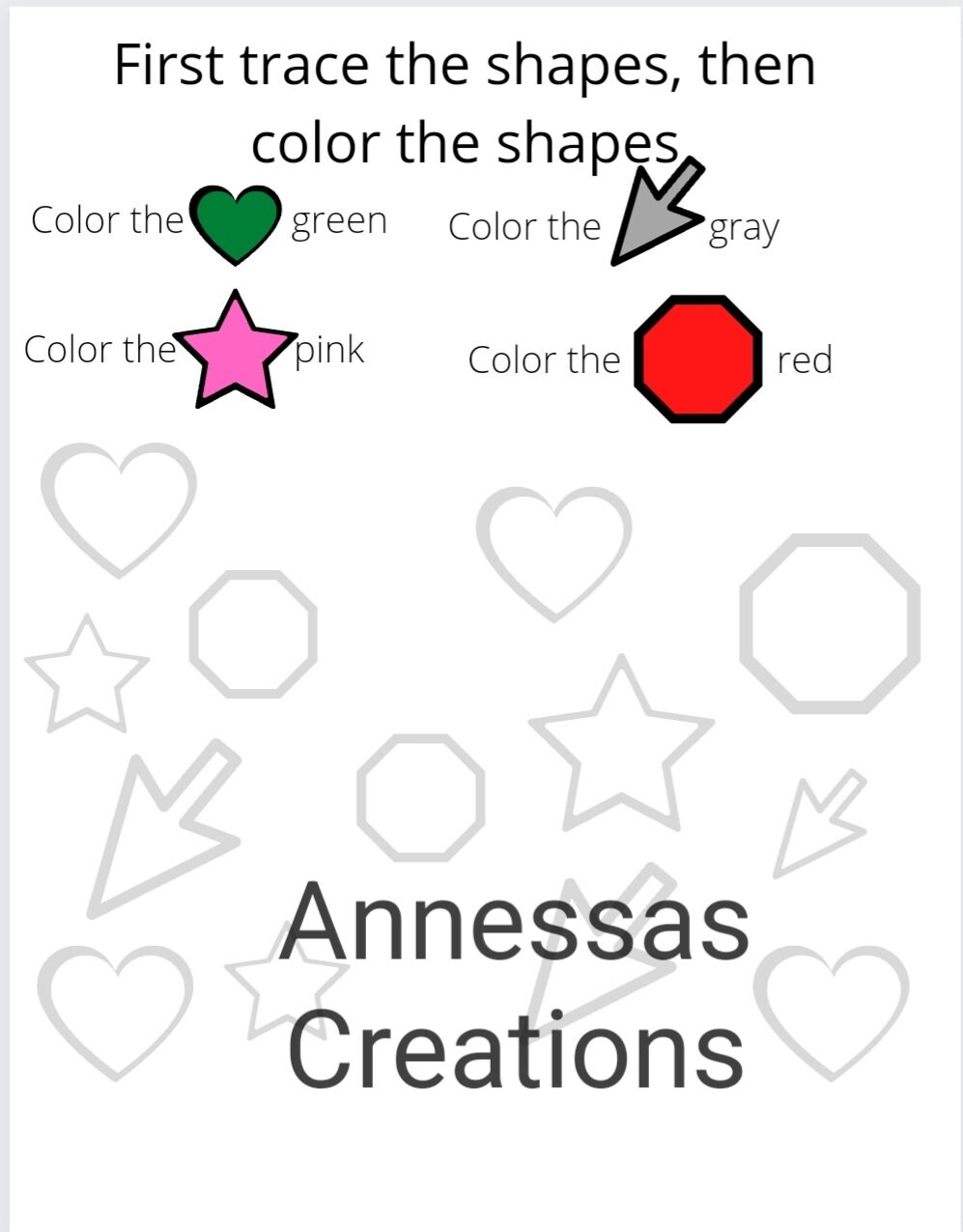 Shapes Worksheets, Shape Practice, Shape Tracing, Toddler Workbook - Etsy