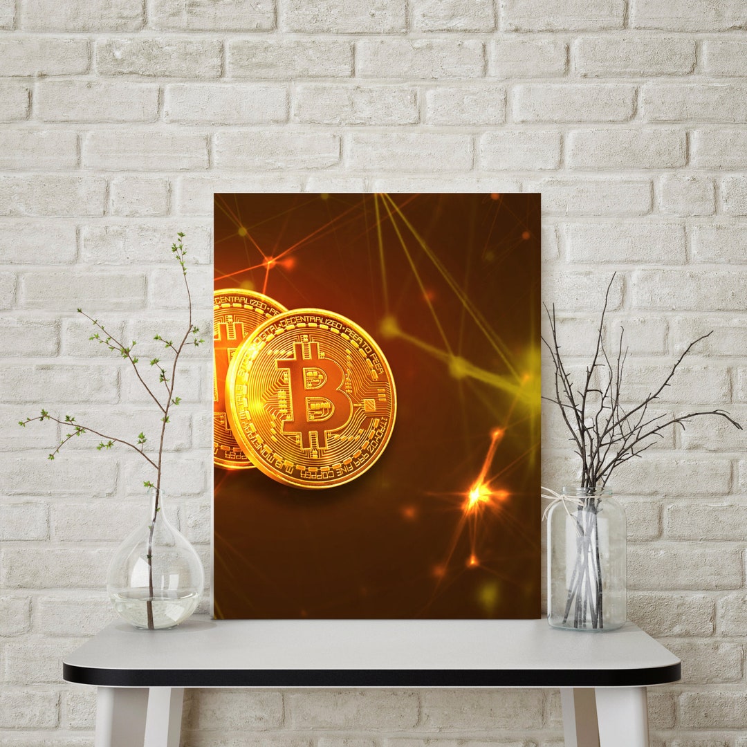 BITCOIN Posters, Printable Wall Art, Digital Poster Set, Bitcoin ...