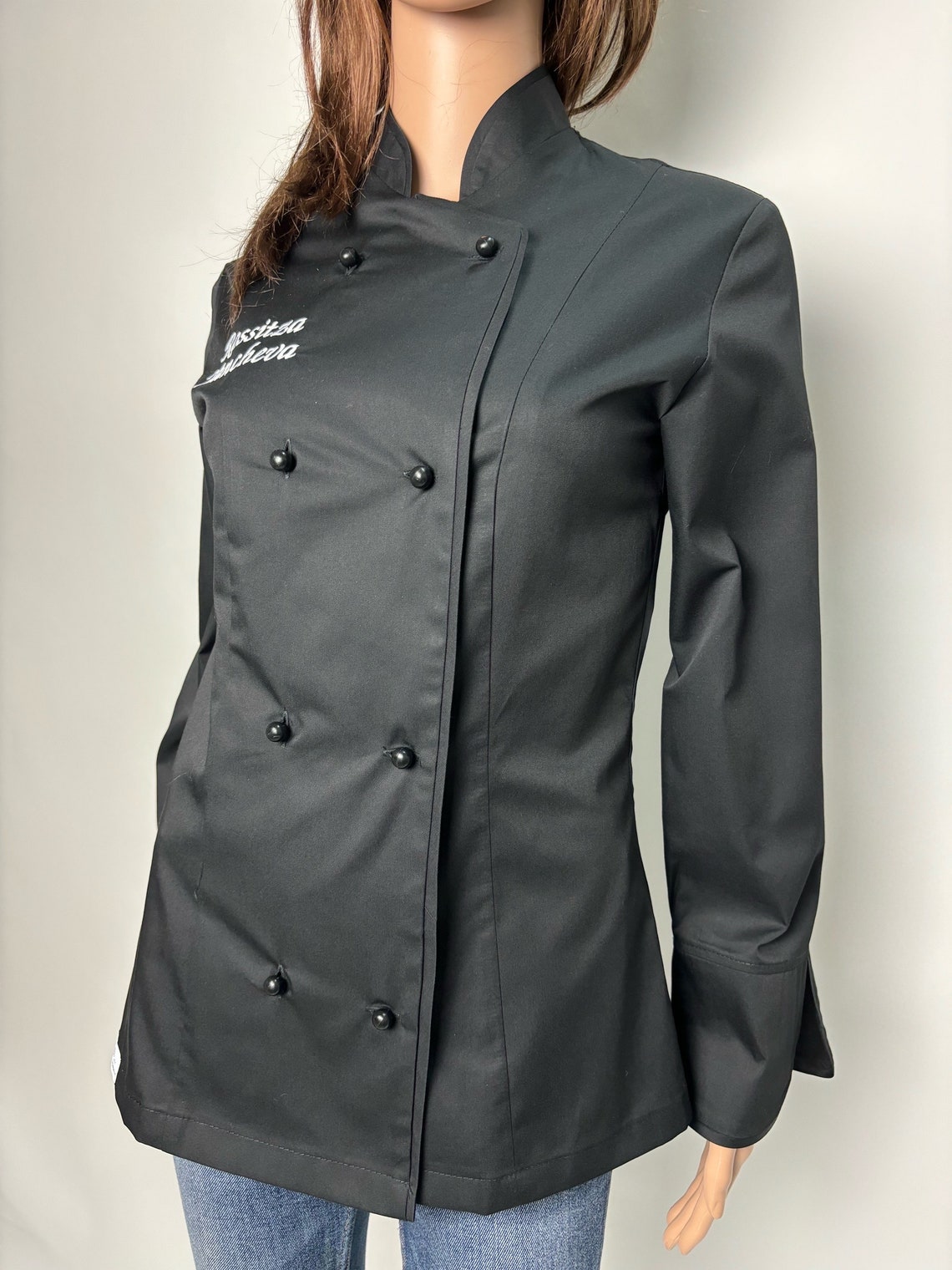 Black Chef Jacket, Chef Jacket Professional, Chef Clothing Custom, Chef ...