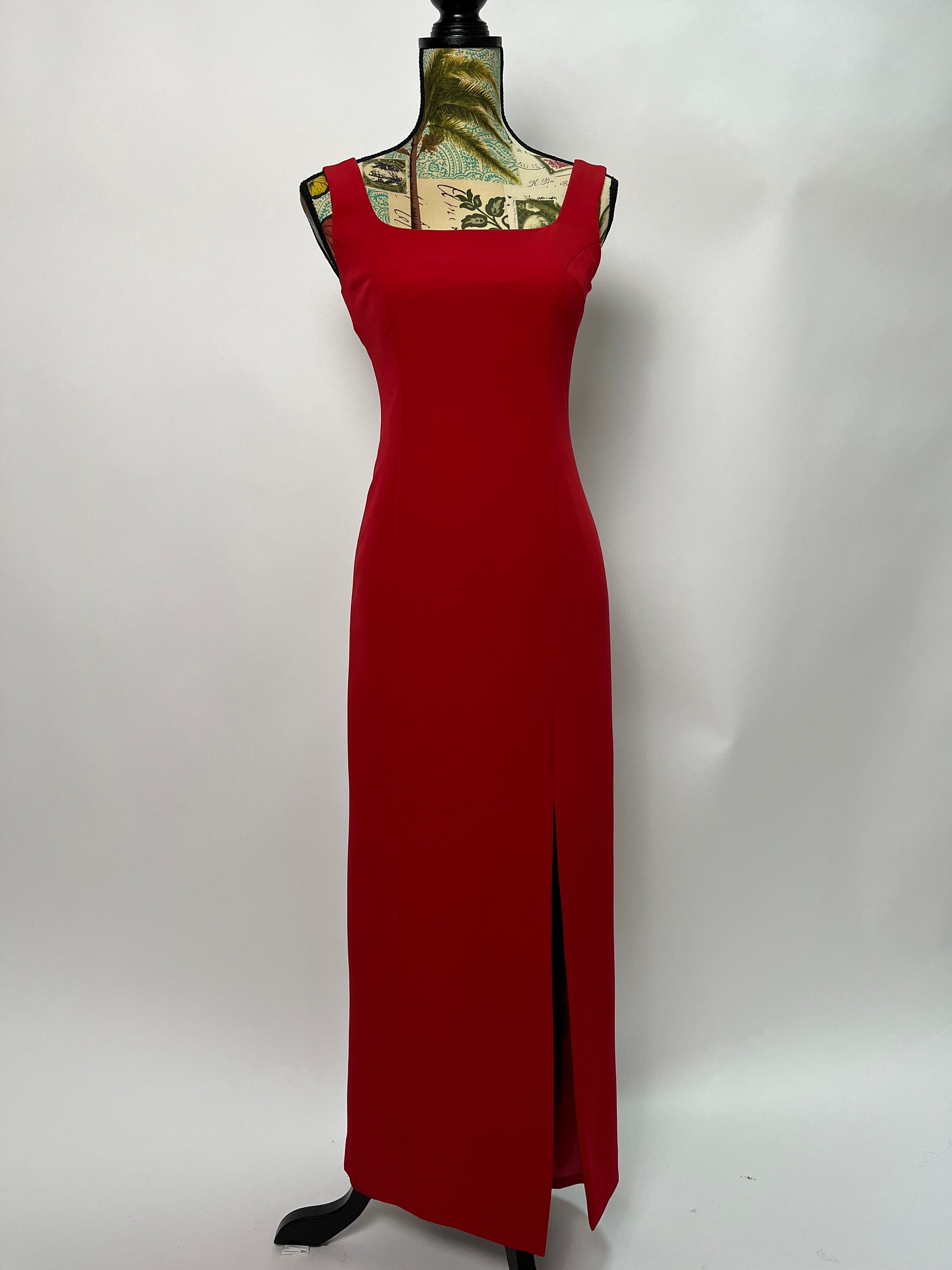 Formal Red Dress, Long Red Dress, Evening Dress, Party Dress, Bar Dress ...