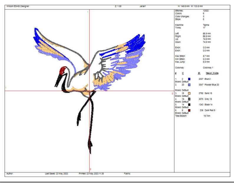 Embroidery Design Craane, Garment Embroidery, Machine Embroidery Design ...