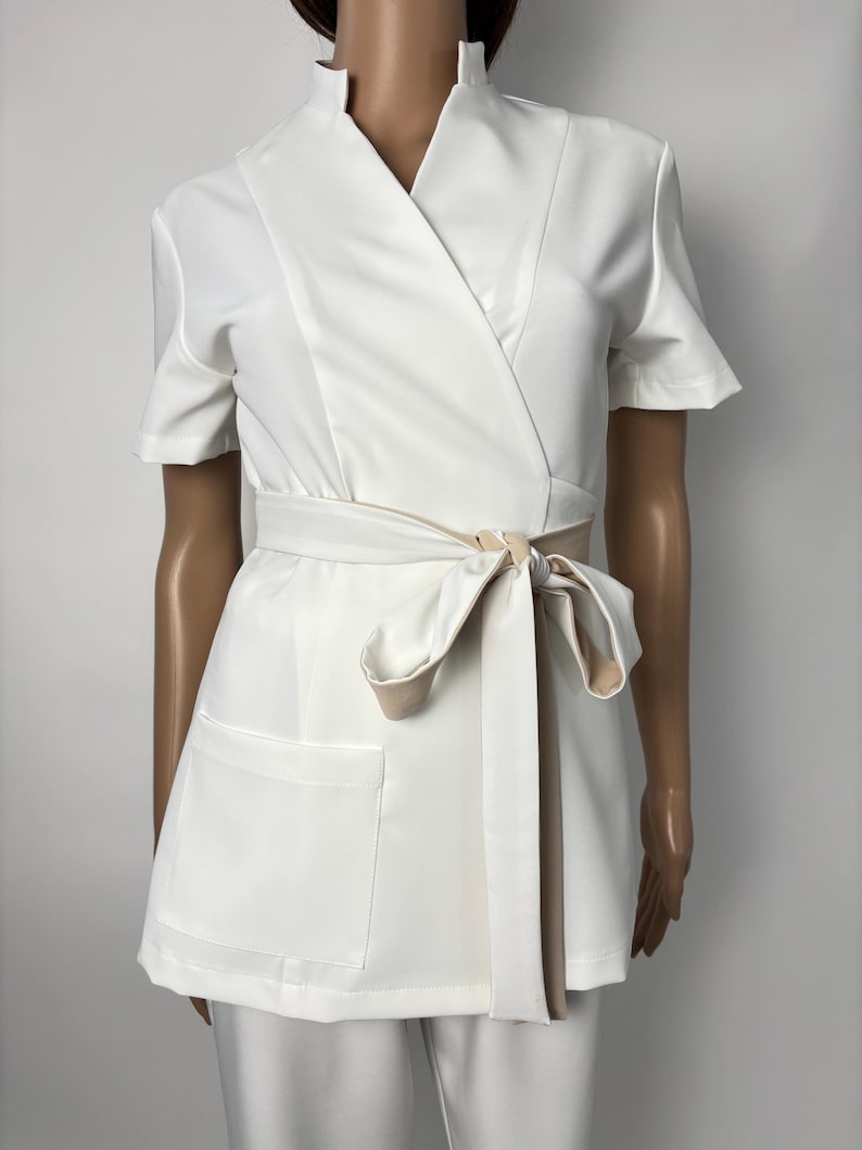Luxurious Healthcare Professional Tunic and Trousers, Ideal for Spa ...