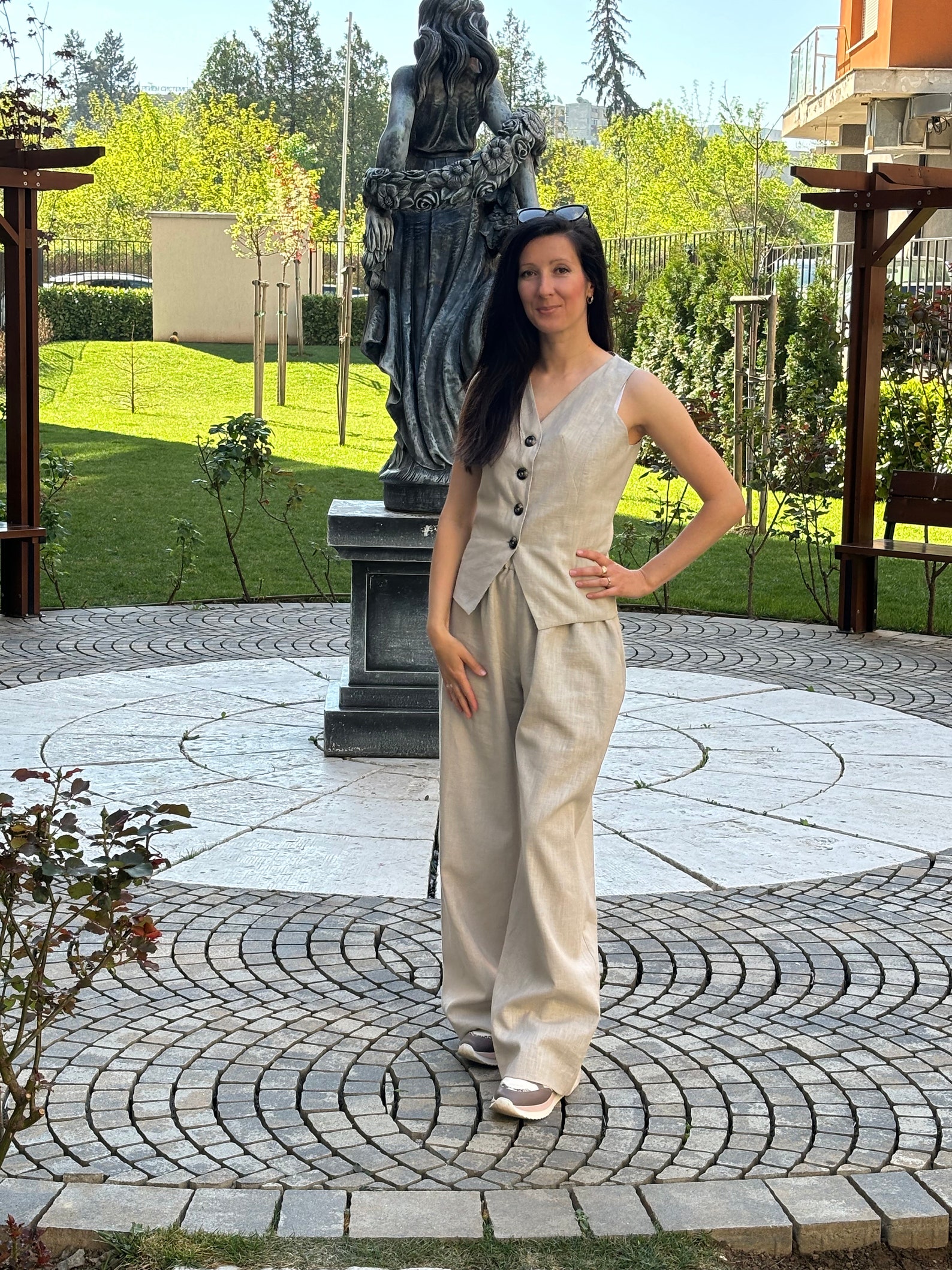 Linen Pants and Vest Set, Linen Suit for Women, Summer Suit, Linen ...