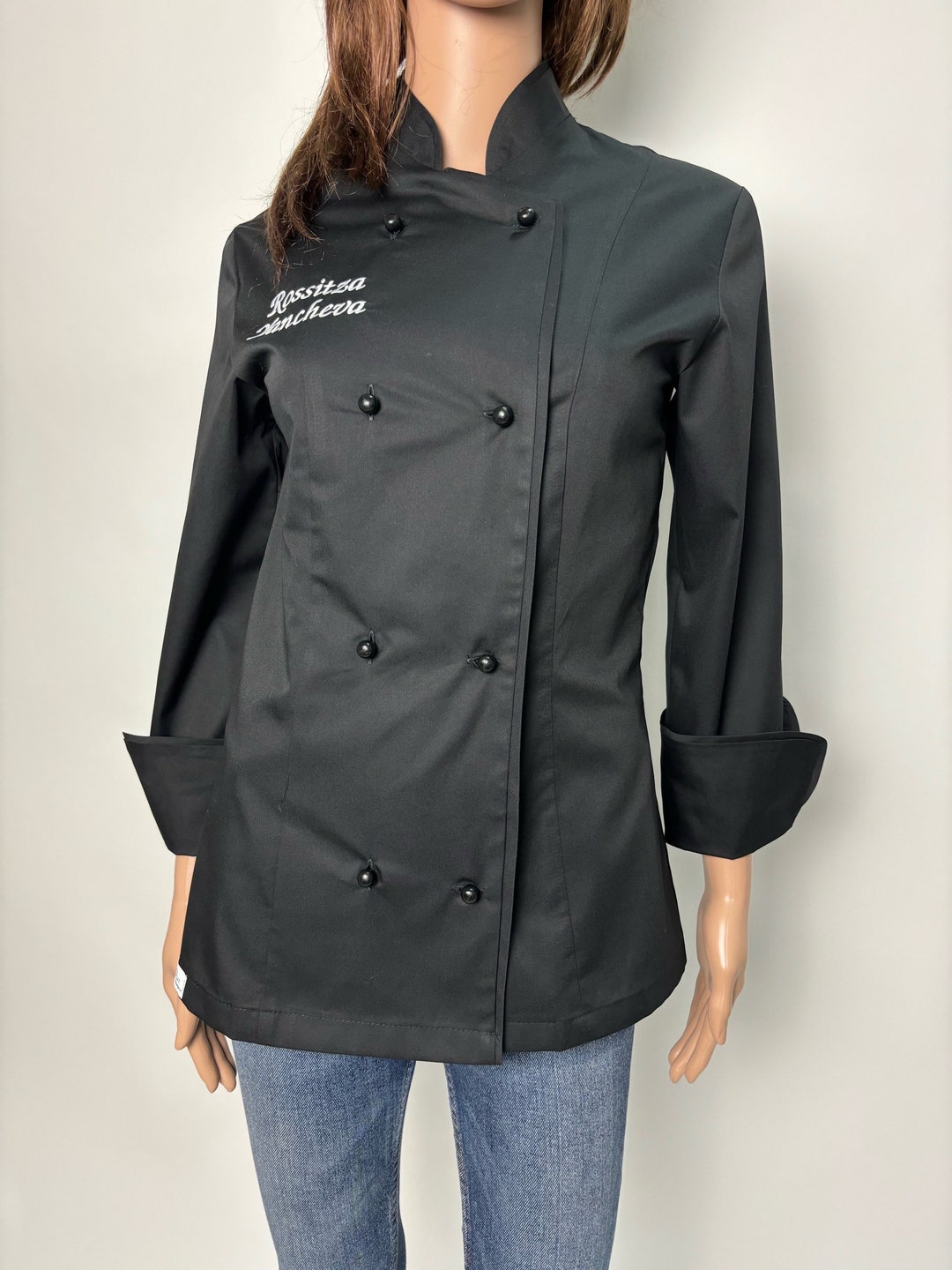 Black Chef Jacket, Chef Jacket Professional, Chef Clothing Custom, Chef ...