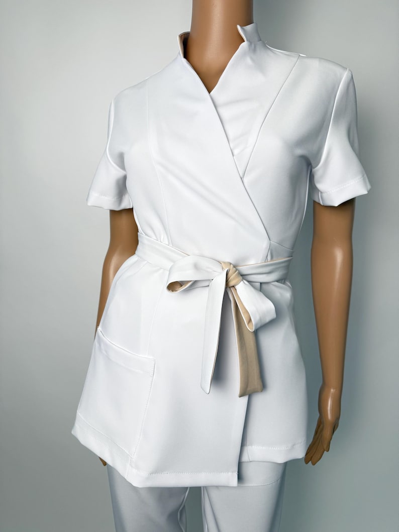 Luxurious Healthcare Professional Tunic and Trousers, Ideal for Spa ...