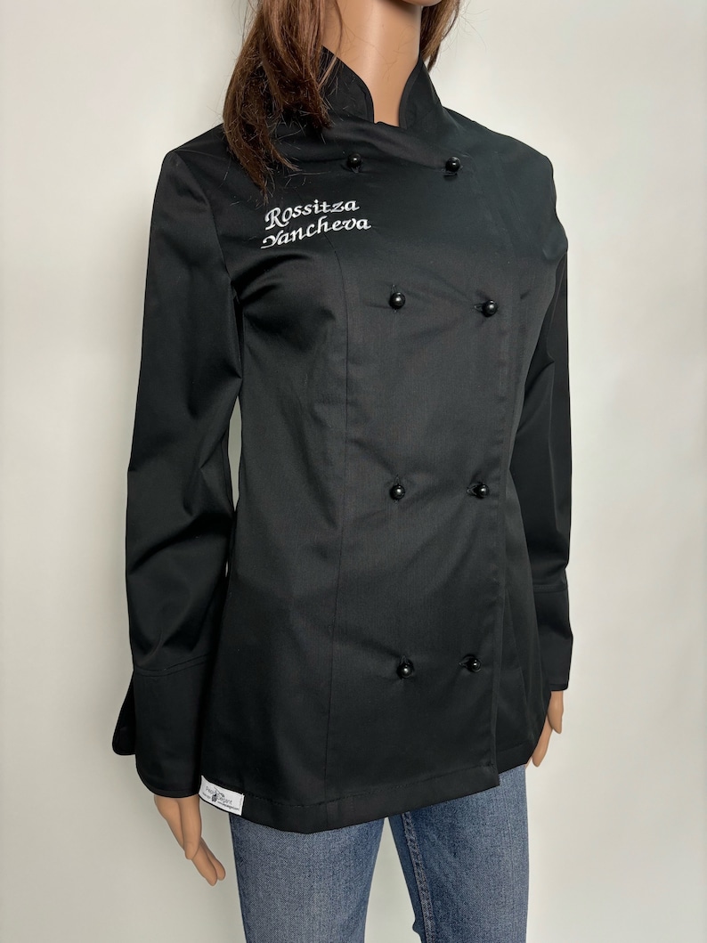 Black Chef Jacket, Chef Jacket Professional, Chef Clothing Custom, Chef ...