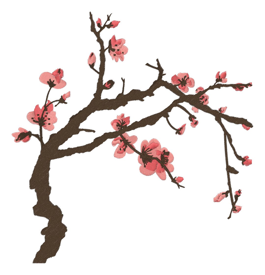 Blooming Branch Embroidery Design, Spring Floral (digital Download) - Etsy