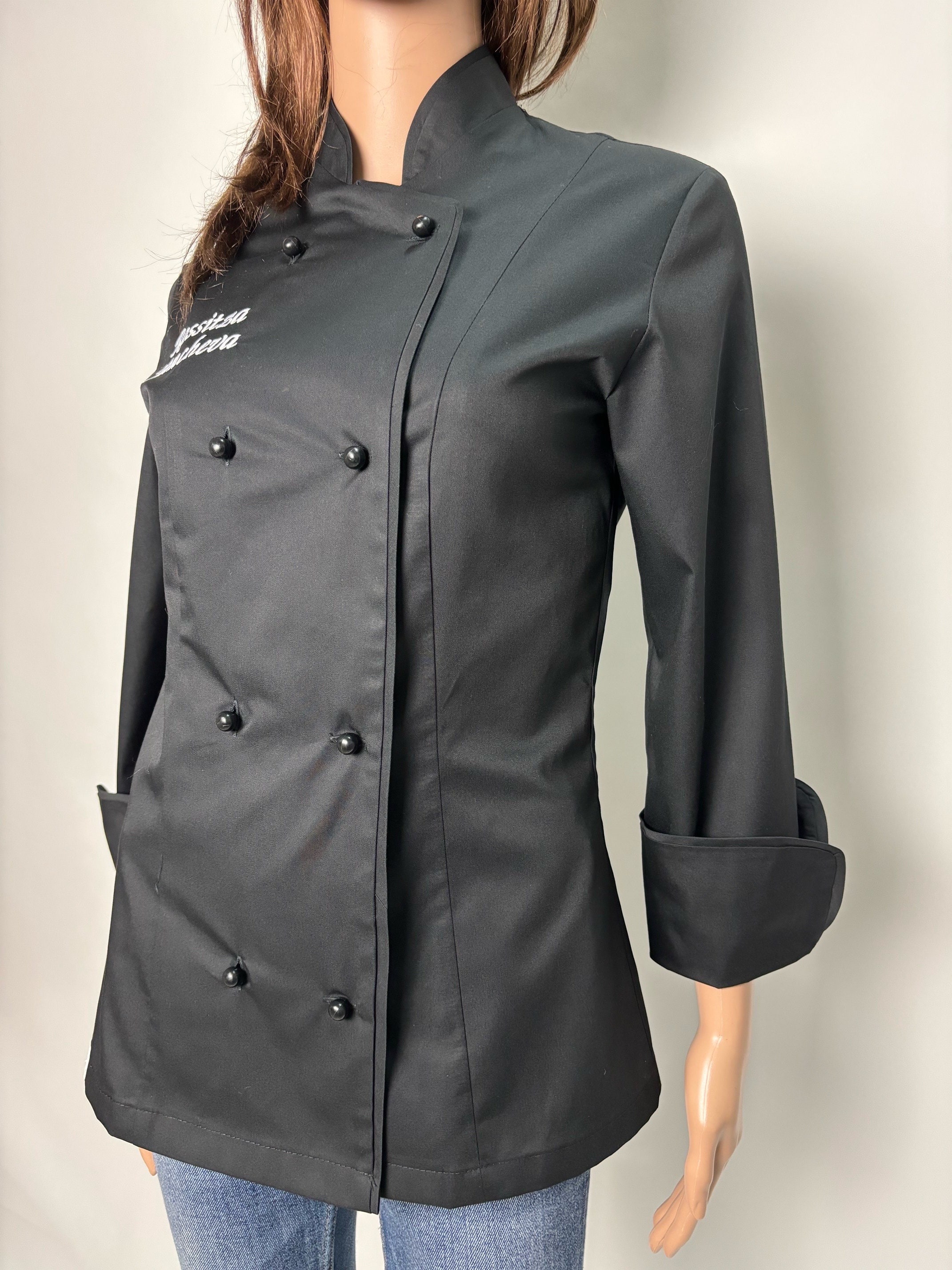 Black Chef Jacket, Chef Jacket Professional, Chef Clothing Custom, Chef ...