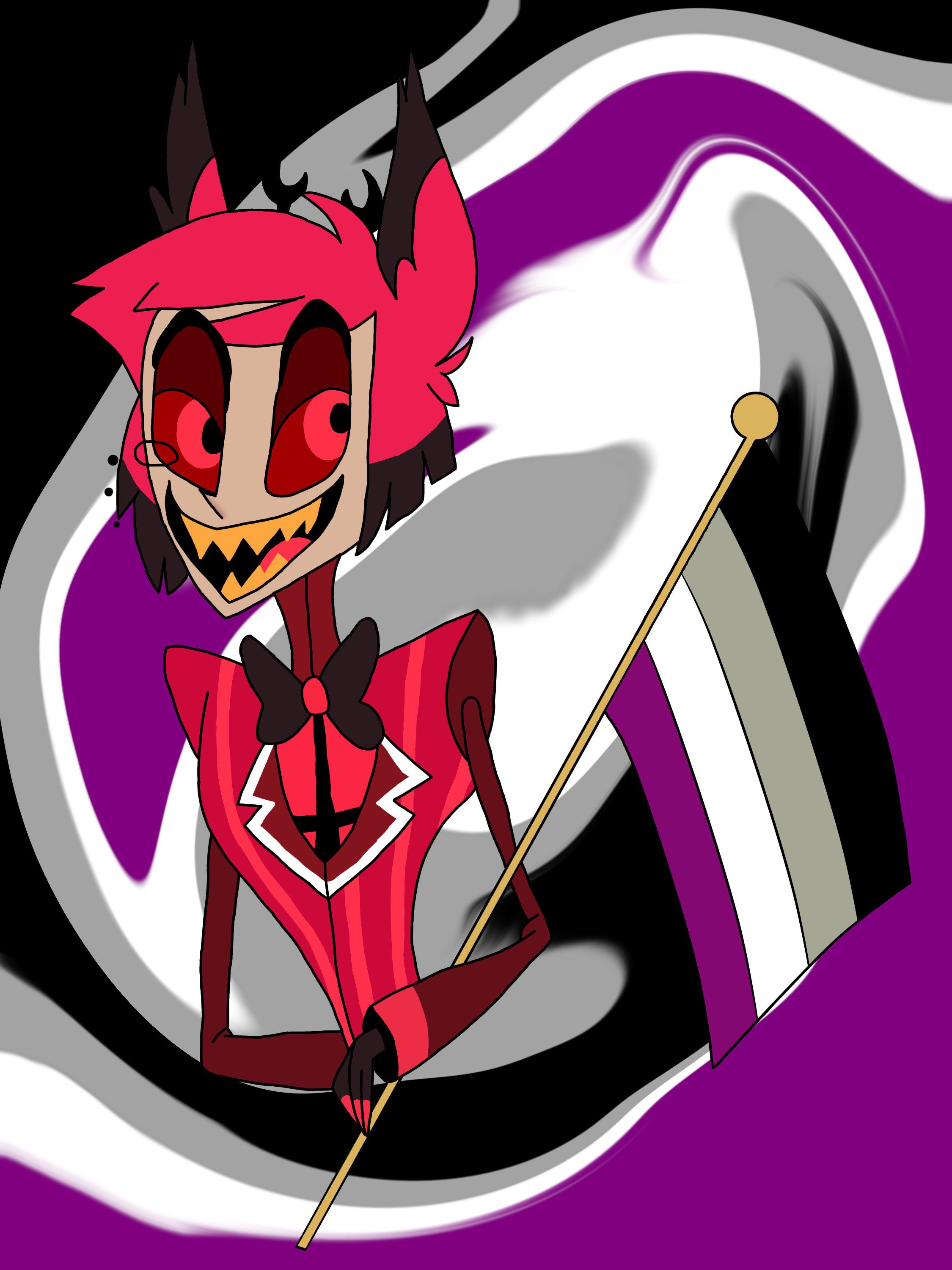 Acesexual Flag Alastor Sticker - Etsy