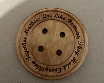 Mom Gift, Button Art, Mother's Day Gift. " Moms Are Like Buttons, They ...