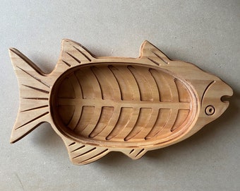 Mid Century Decor Fish Tray Modern Wood Tray Wood Fish - Etsy