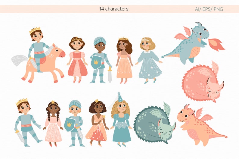 My Little Princess is a Collection of Hand-drawn Clipart Elements ...