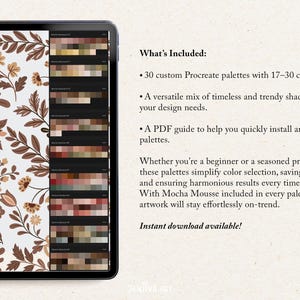 Trending Color Palettes 2025 – Procreate Swatches With Mocha Mousse - Etsy