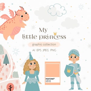My Little Princess is a Collection of Hand-drawn Clipart Elements ...
