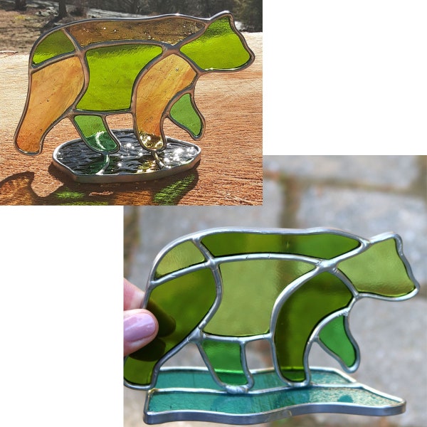 Stained Glass Bear - Etsy