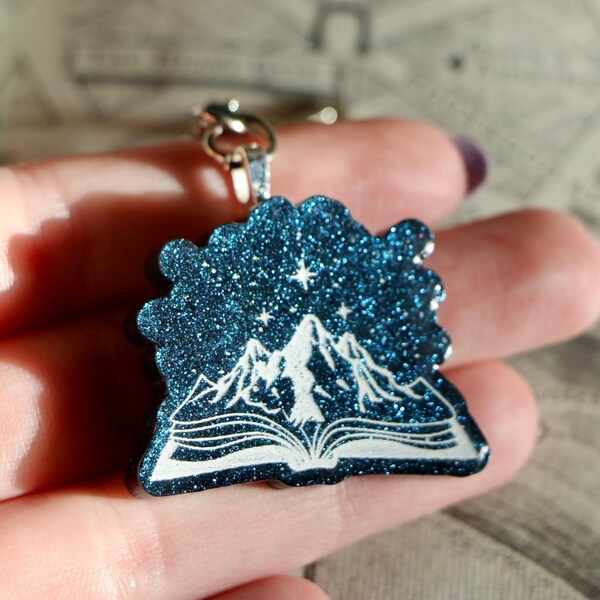 Book Keychain - Etsy