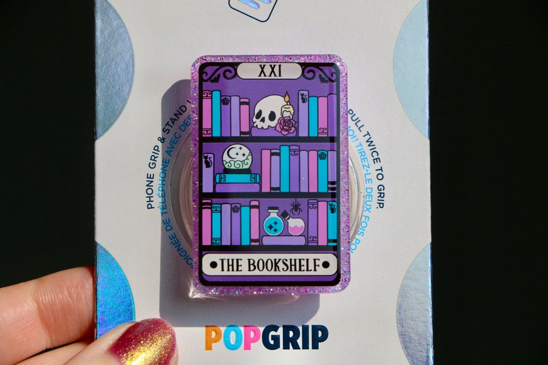 The Bookshelf Acrylic and Resin Purple Glitter Kindle Grip | Tarot Book ...