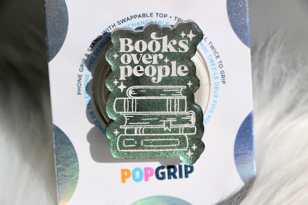 Books Over People Bookish Resin Phone Grip Green to Brown Color Shift ...