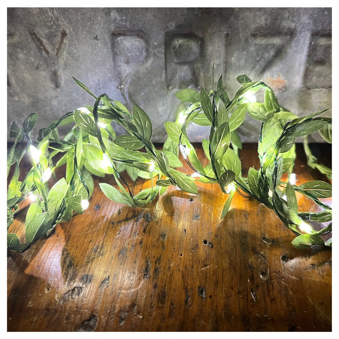 5 Fairy Light Garland for Decoration Green Leaf Garland for Holiday ...