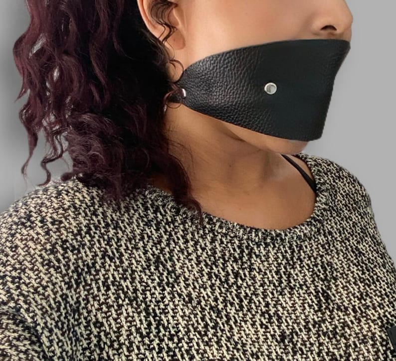 Leather Panel Gag Soft Leather black Silicone Ball | Etsy Canada