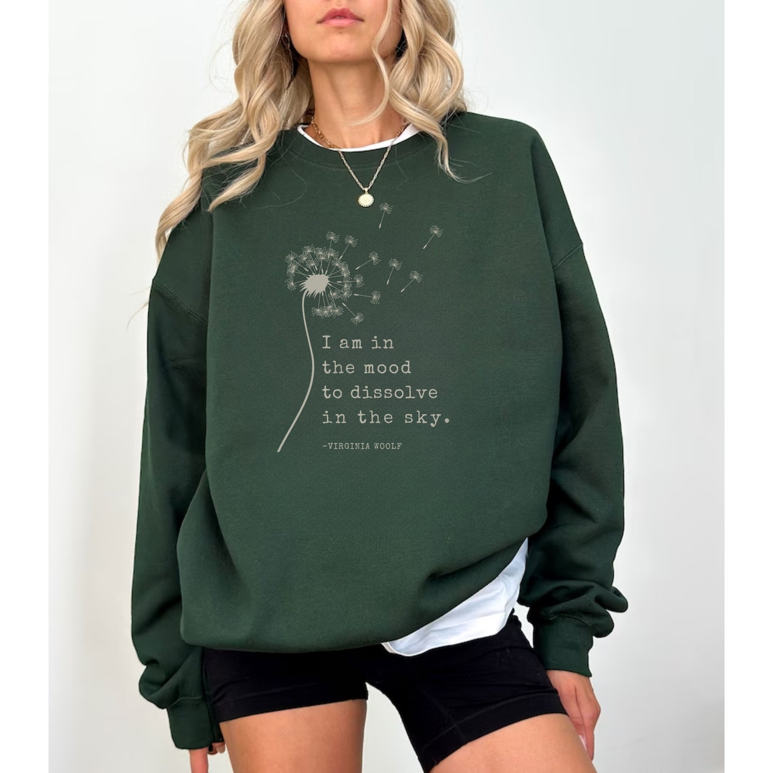 Virginia Woolf Poem Quote Book Sweatshirt, Poet Shirt, Light Academia ...