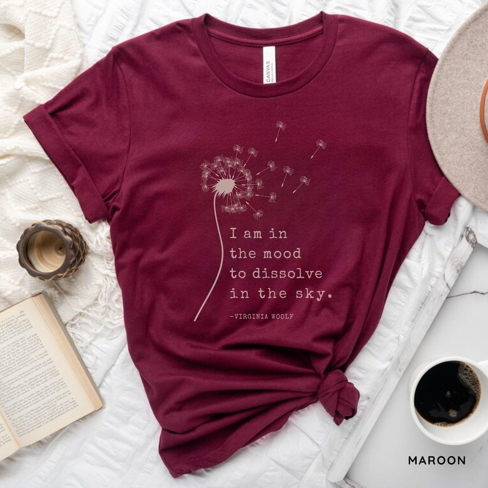Virginia Woolf Quote Book Poet Tshirt Bookish Booktok Merch Literary T ...