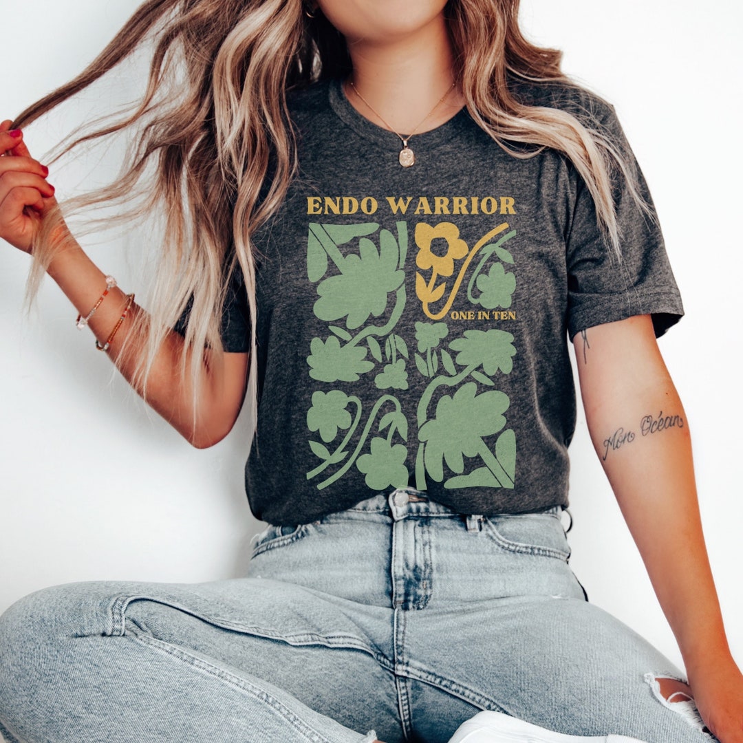 Retro Wild Flowers Endo Warrior Endometriosis Awareness Shirt One in ...
