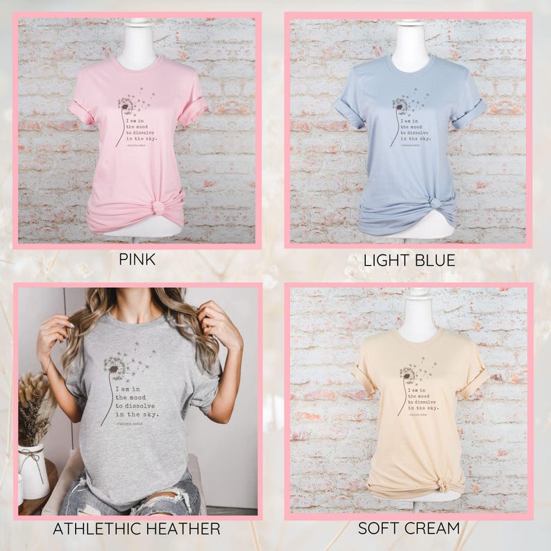 Virginia Woolf Quote Book Poet Tshirt Bookish Booktok Merch Literary T ...