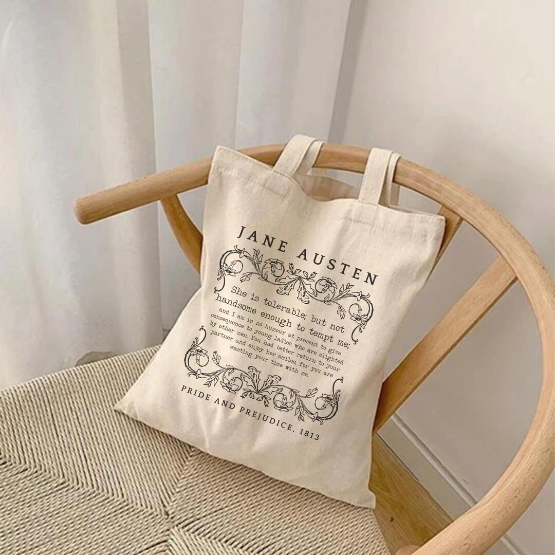 Pride and Prejudice Jane Austen Tote Bag Jane Austen Gifts Bookish ...