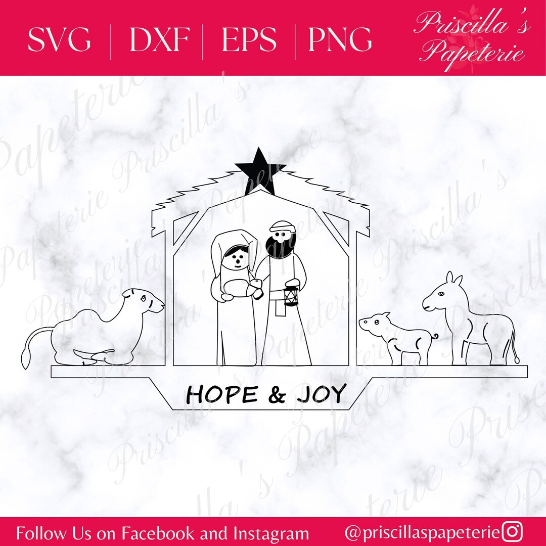 Christmas Nativity Scene SVG - Christmas Nativity Cutting File ...