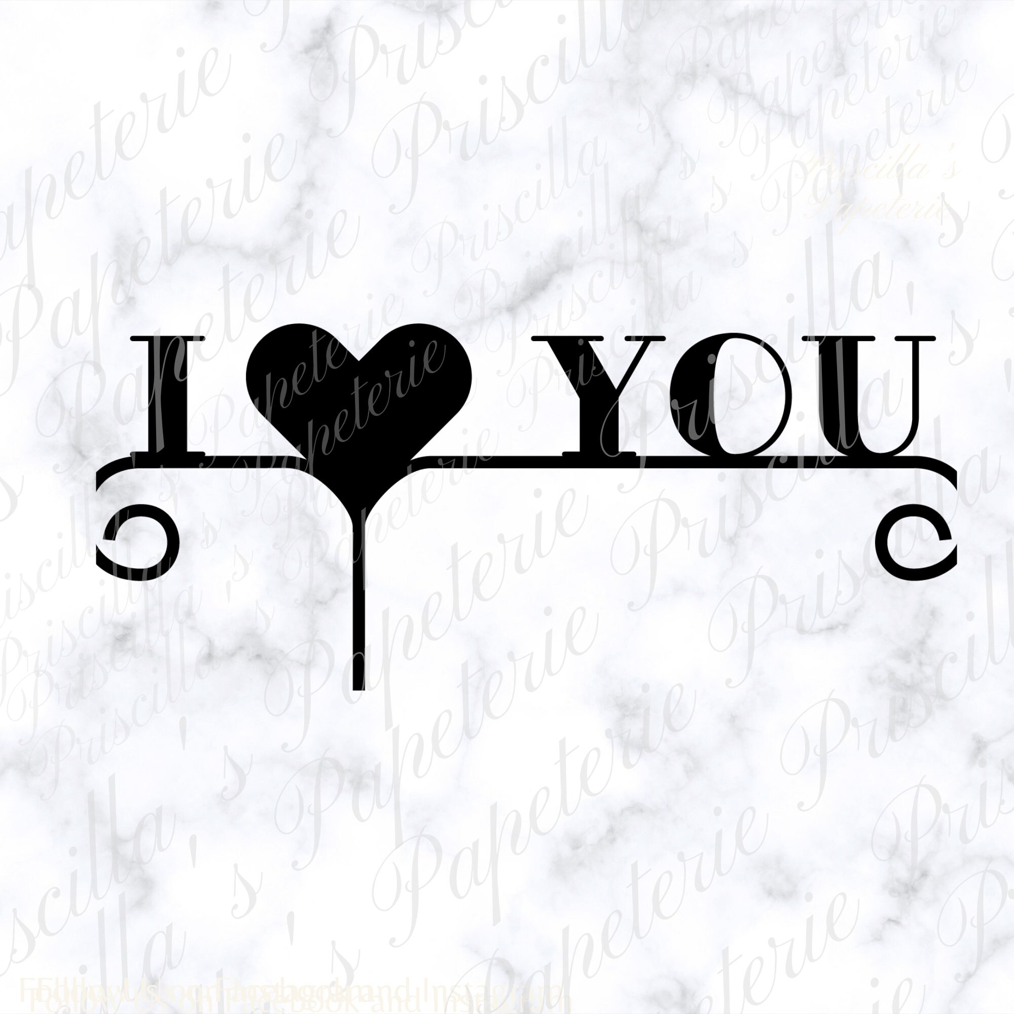 I Love You SVG – Valentine's Day Clipart, Cricut Silhouette (digital ...