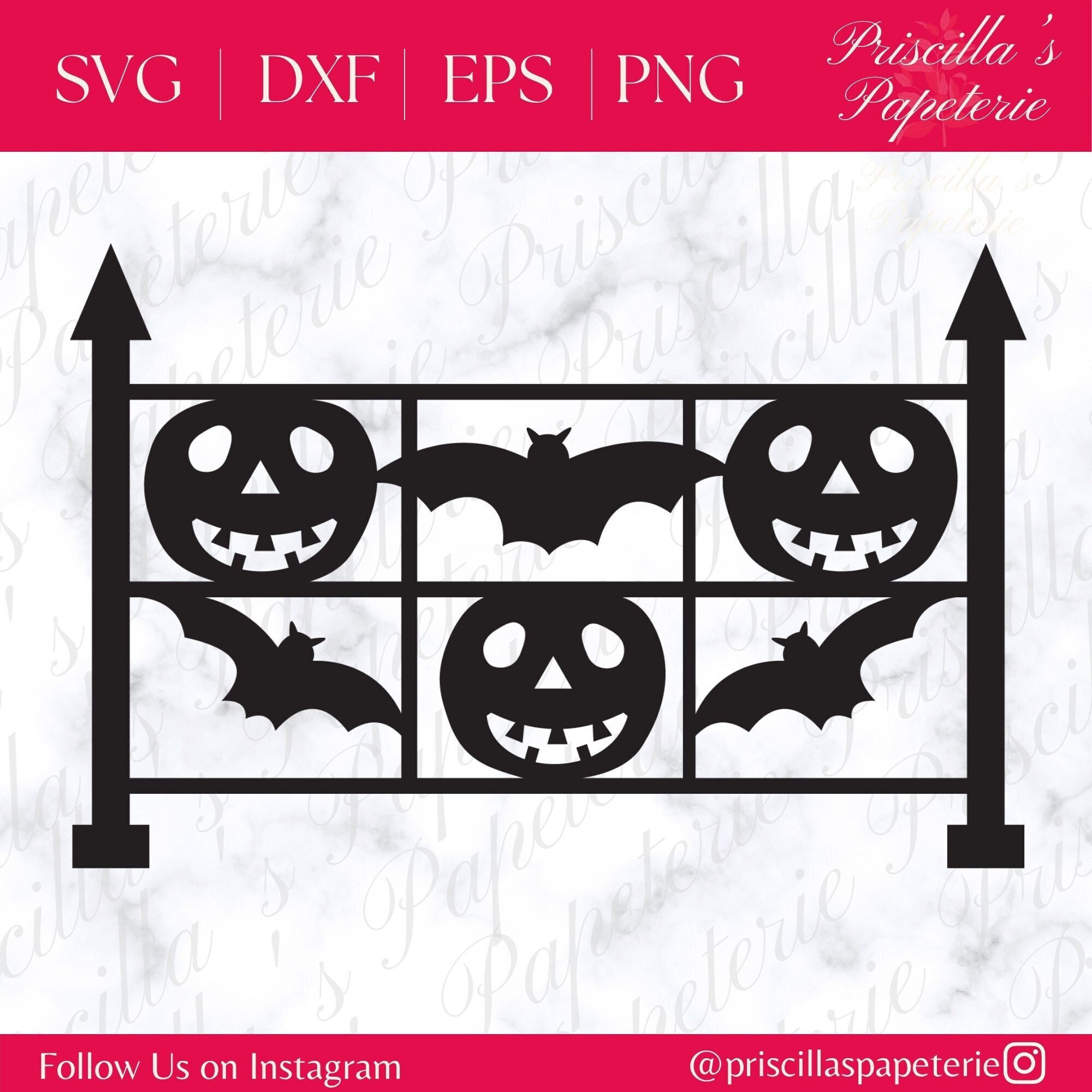 Scary Fence SVG - Halloween Fence SVG - Halloween Fence Post - Pumpkin ...
