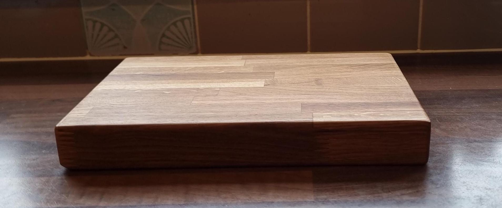 Solid Oak Chopping Board / Chopping Block / Butcher's Block With ...