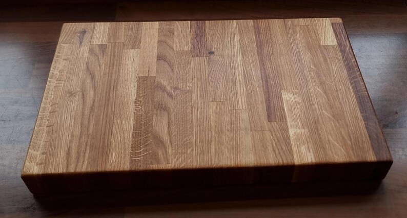 Solid Oak Chopping Board / Chopping Block / Butcher's Block With ...