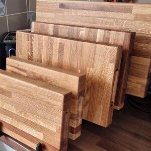 Solid Oak Chopping Board / Chopping Block / Butcher's Block With ...