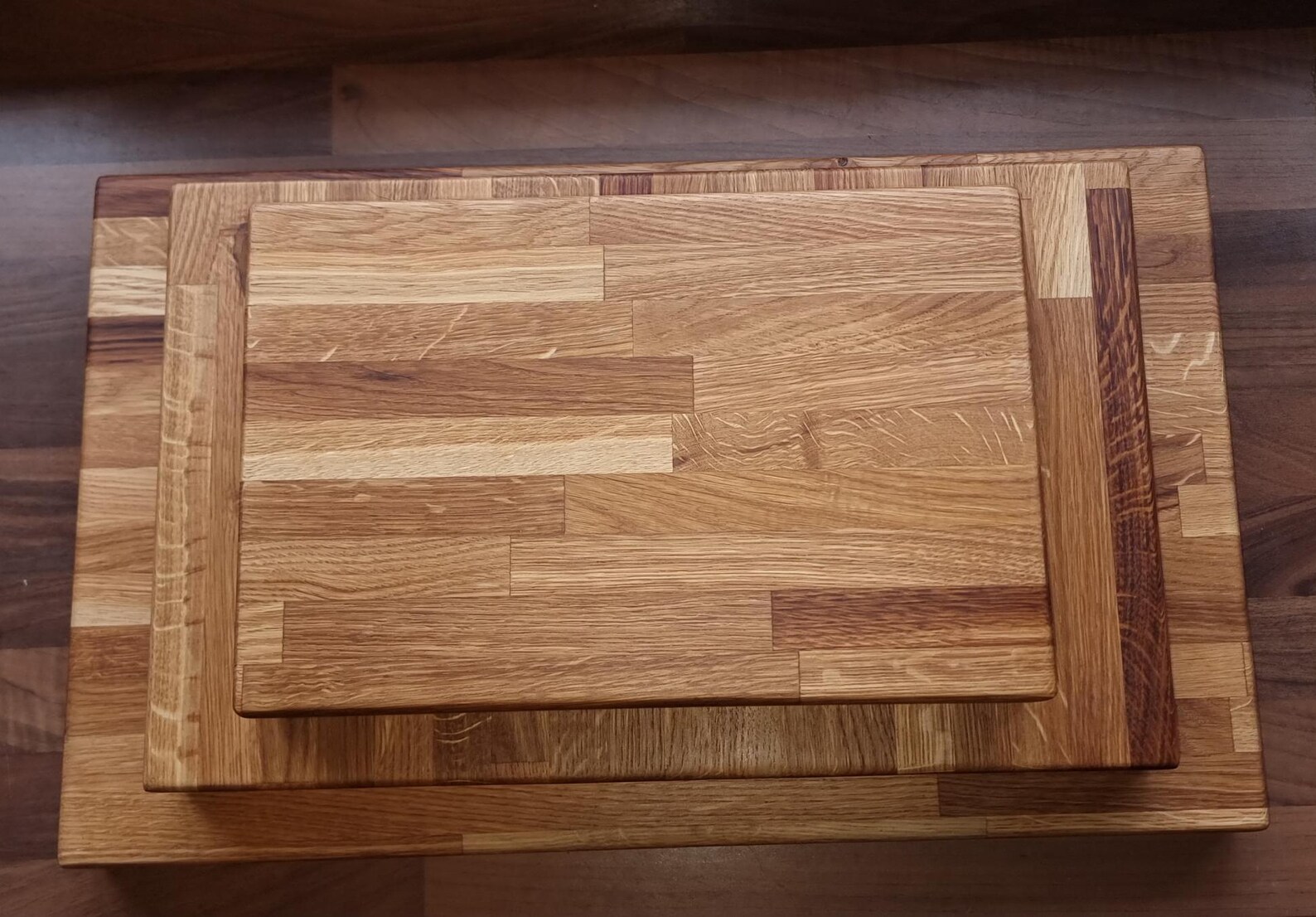 Solid Oak Chopping Board / Chopping Block / Butcher's Block With ...