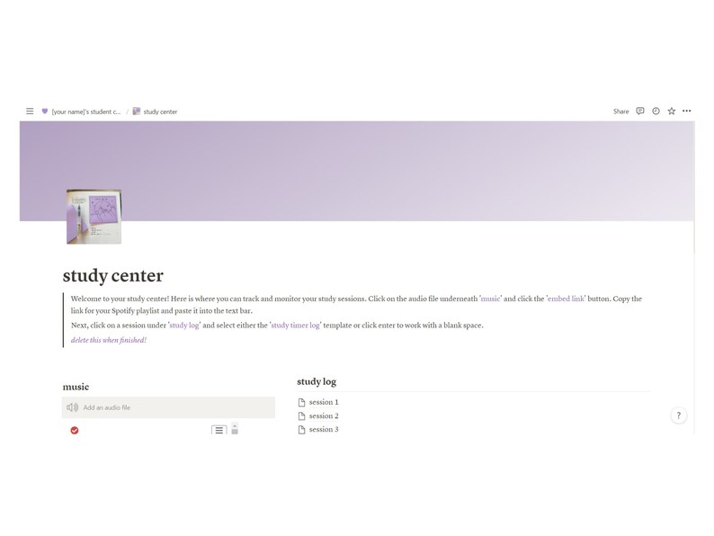 Notion Student Center Template | Notion Desktop | Notion All in One ...