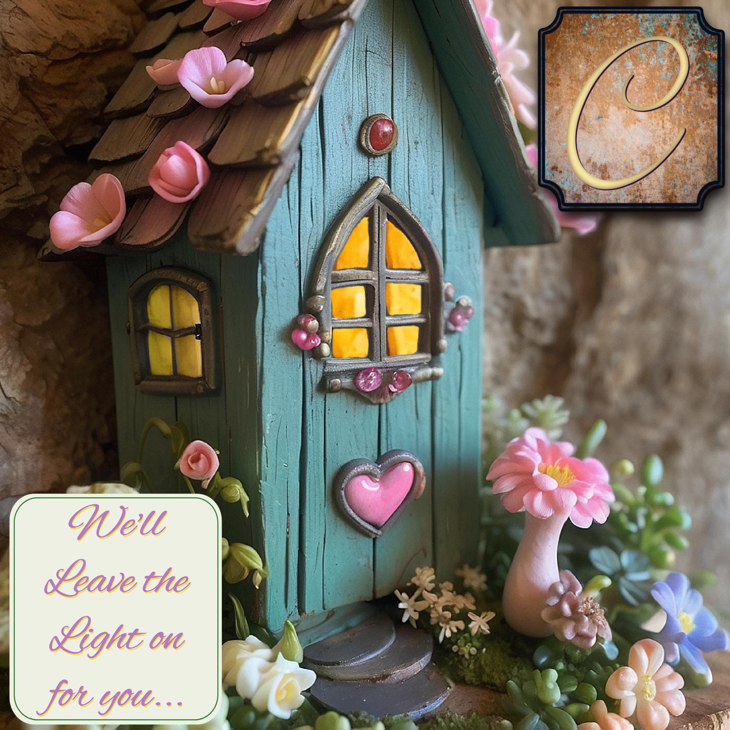 Fairy Cottage Whimsical Fairy Lamp Night Light Woodland Fantasy Cottage ...