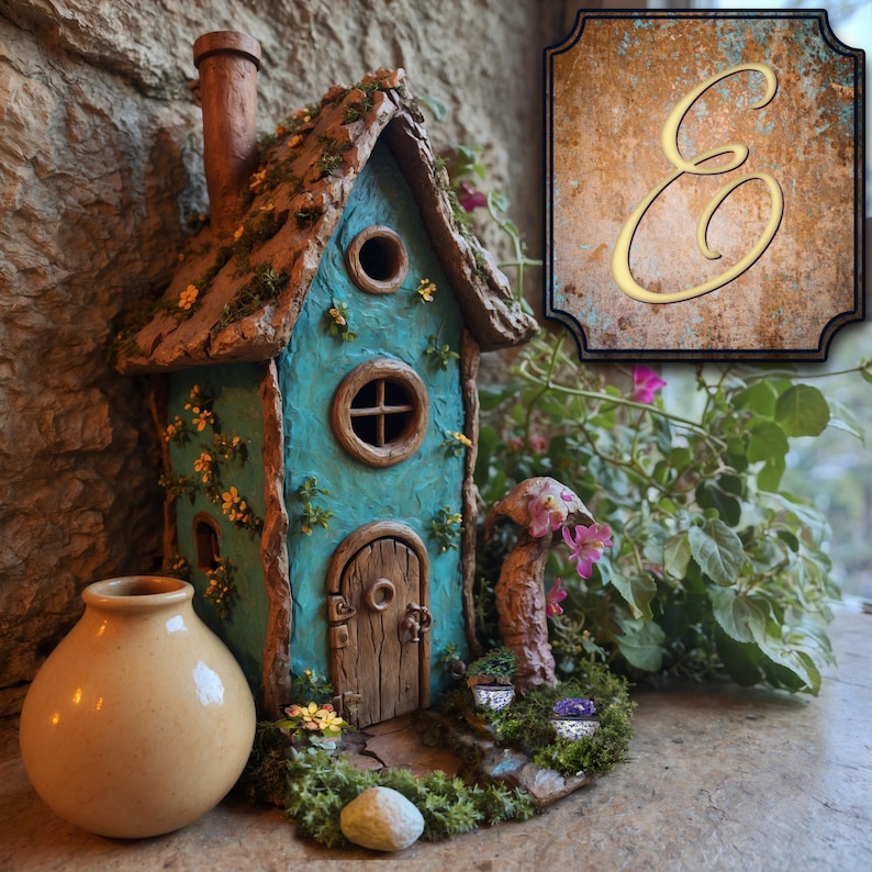 Handcrafted Fairy House Table Lamp Lighted Dreamy Sculpture Enchanted ...