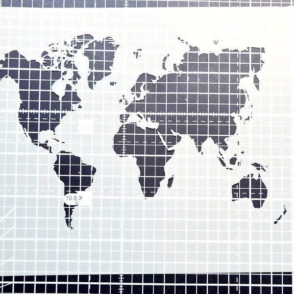Map of the World Stencil - Etsy