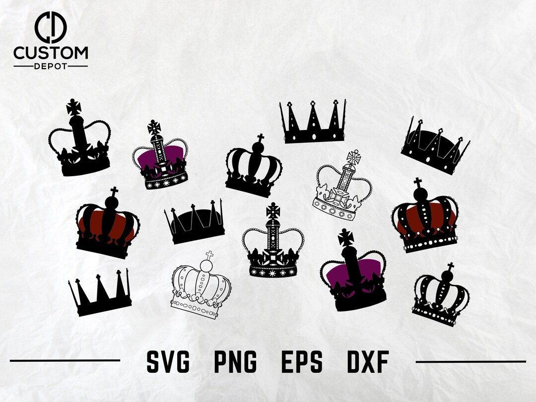Crown SVG Bundle Royal Crown SVG Bundle Silhouettes 3 Crowns With ...