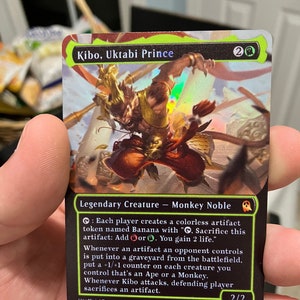 Kibo, Uktabi Prince Foil Neon Borderless Metal Proxy for Commander - Etsy