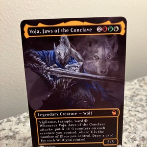 Voja, Jaws of the Conclave Borderless Neon Metal Proxy for Commander - Etsy