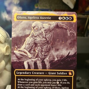 Oloro, Ageless Ascetic Borderless Neon Metal Proxy for Commander - Etsy