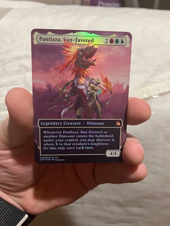 Pantlaza, Sun-favored Foil Full Borderless Metal Proxy for Pantlaza, Sun-favored Foil Full Borderless Metal Proxy for