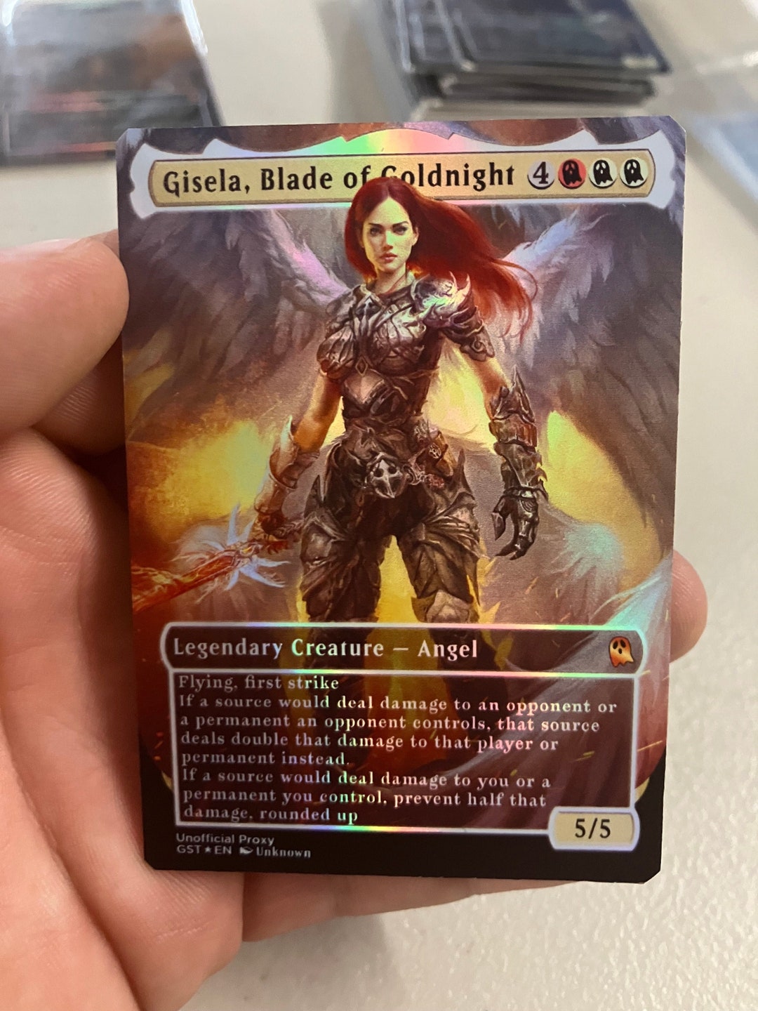 Gisela, Blade of Goldnight Foil Full Borderless Metal Proxy for Commander - Etsy