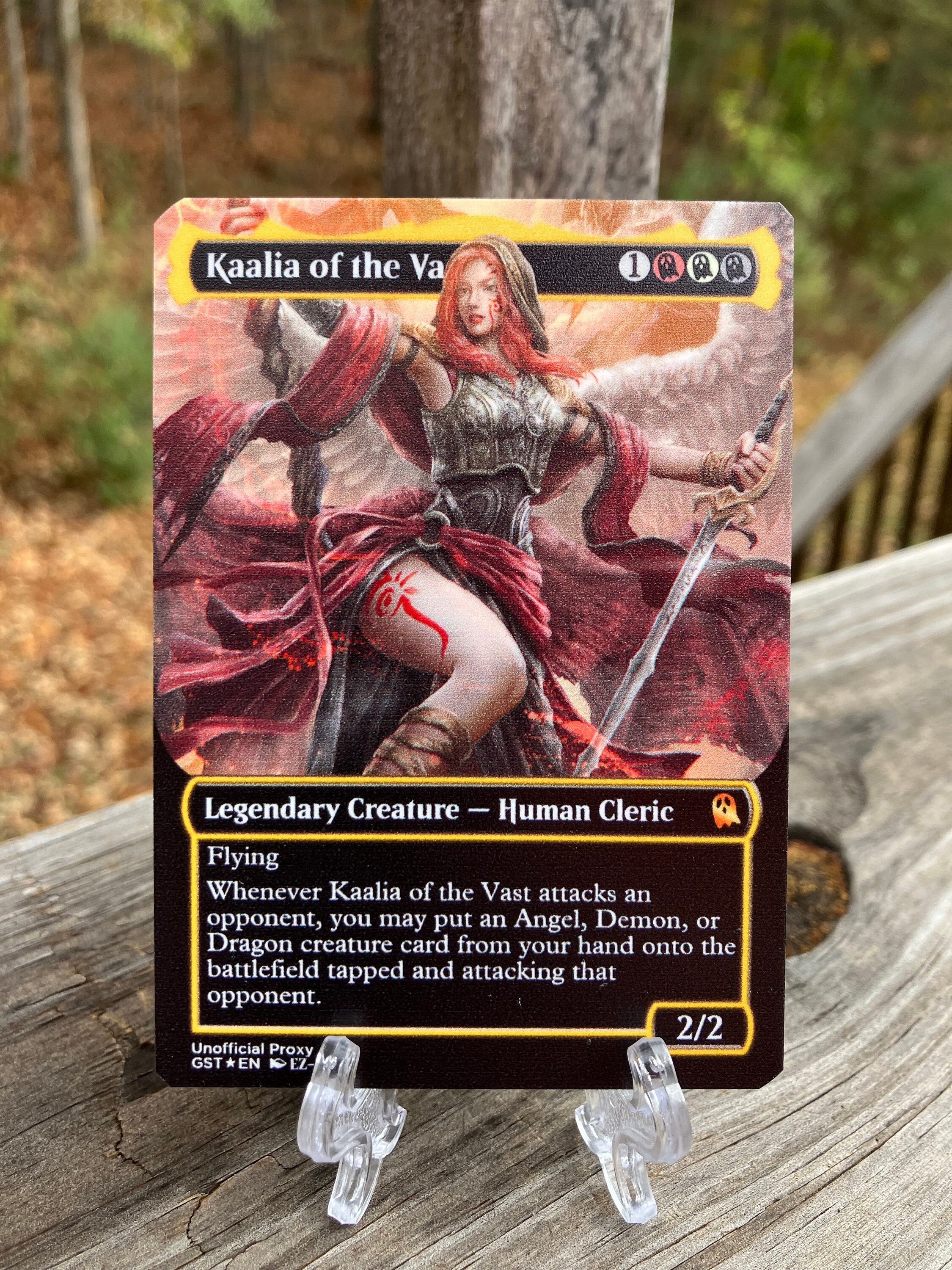 Kaalia of the Vast Borderless Neon Metal Proxy for Commander - Etsy