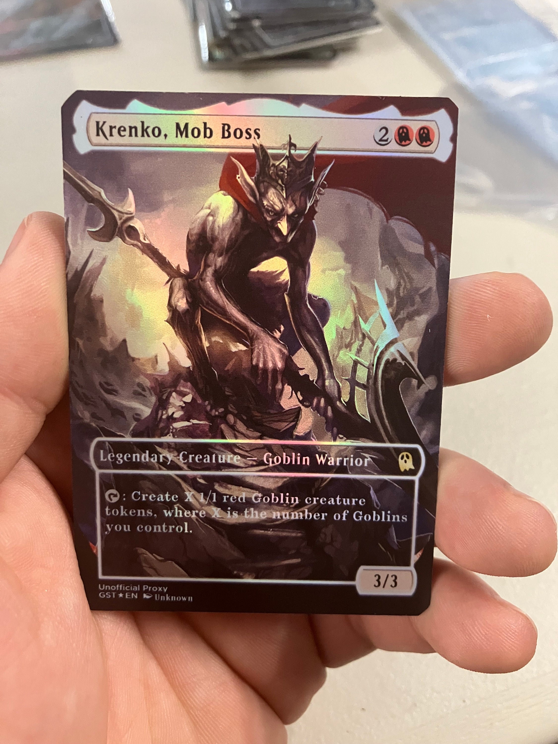Krenko Mob Boss Foil Full Borderless Metal Proxy for - Etsy