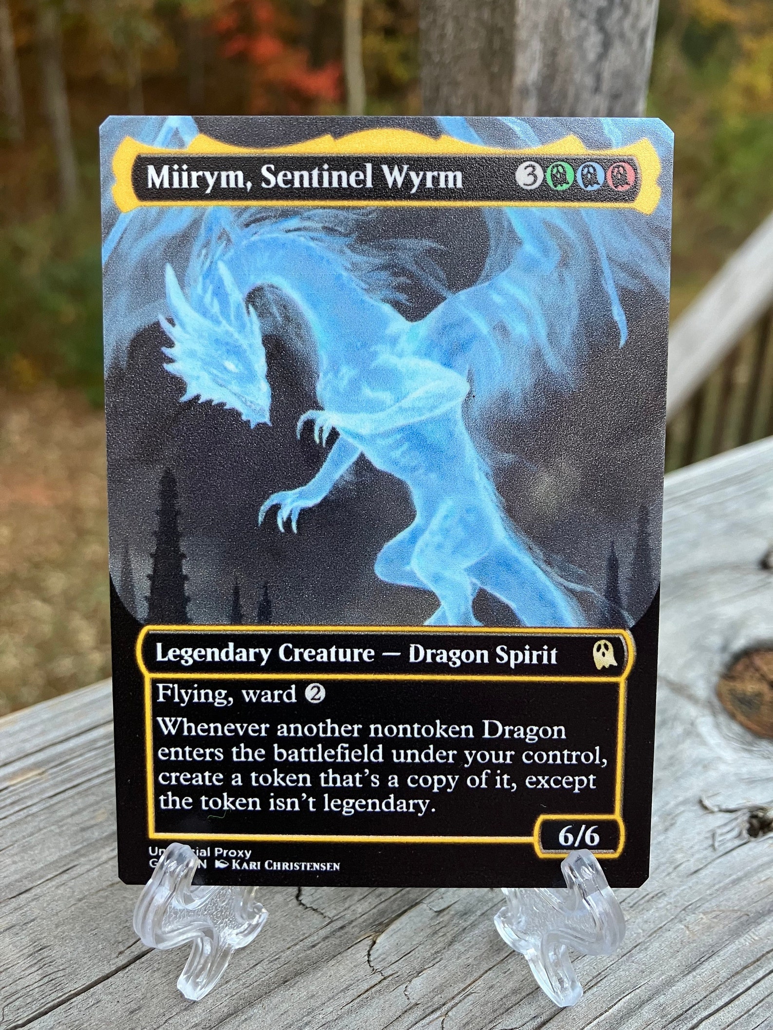 Miirym Sentinel Wyrm Borderless NEON Metal Proxy for - Etsy